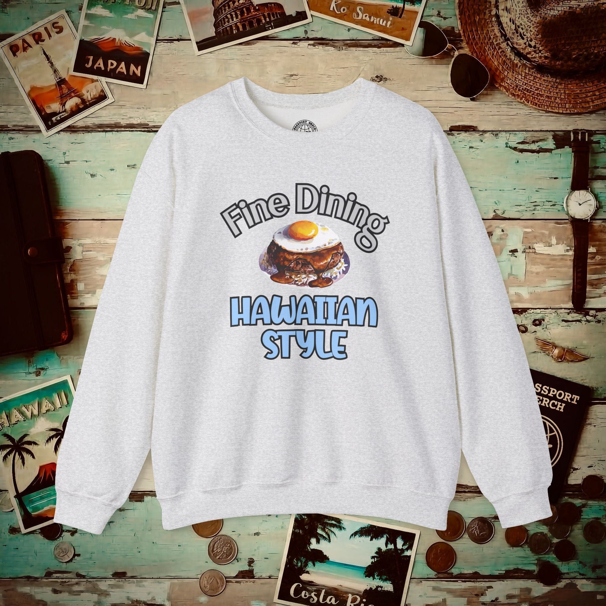 Loco Moco Fine Dining Hawaiian Style Crewneck – PassportMerch.com